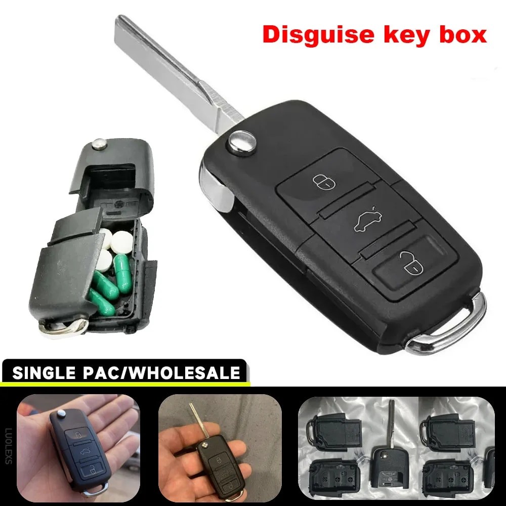 Jual Creative Dummy Car Key Mini Hidden Safe Box Secret Compartment ...