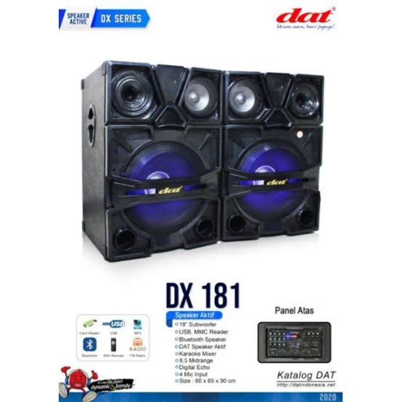 Jual Speaker Aktif DAT 18 Inch Sepasang Dat Dx 181 | Shopee Indonesia