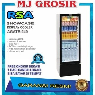 Jual SHOWCASE RSA AGATE 240 4 RAK DISPLAY COOLER KULKAS BY GEA LOW WATT ...