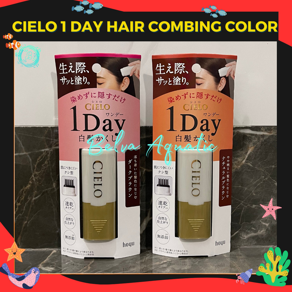 Jual CIELO 1 DAY HAIR COMBING Cat Rambut Penutup Uban Cielo Jepang | Shopee Indonesia
