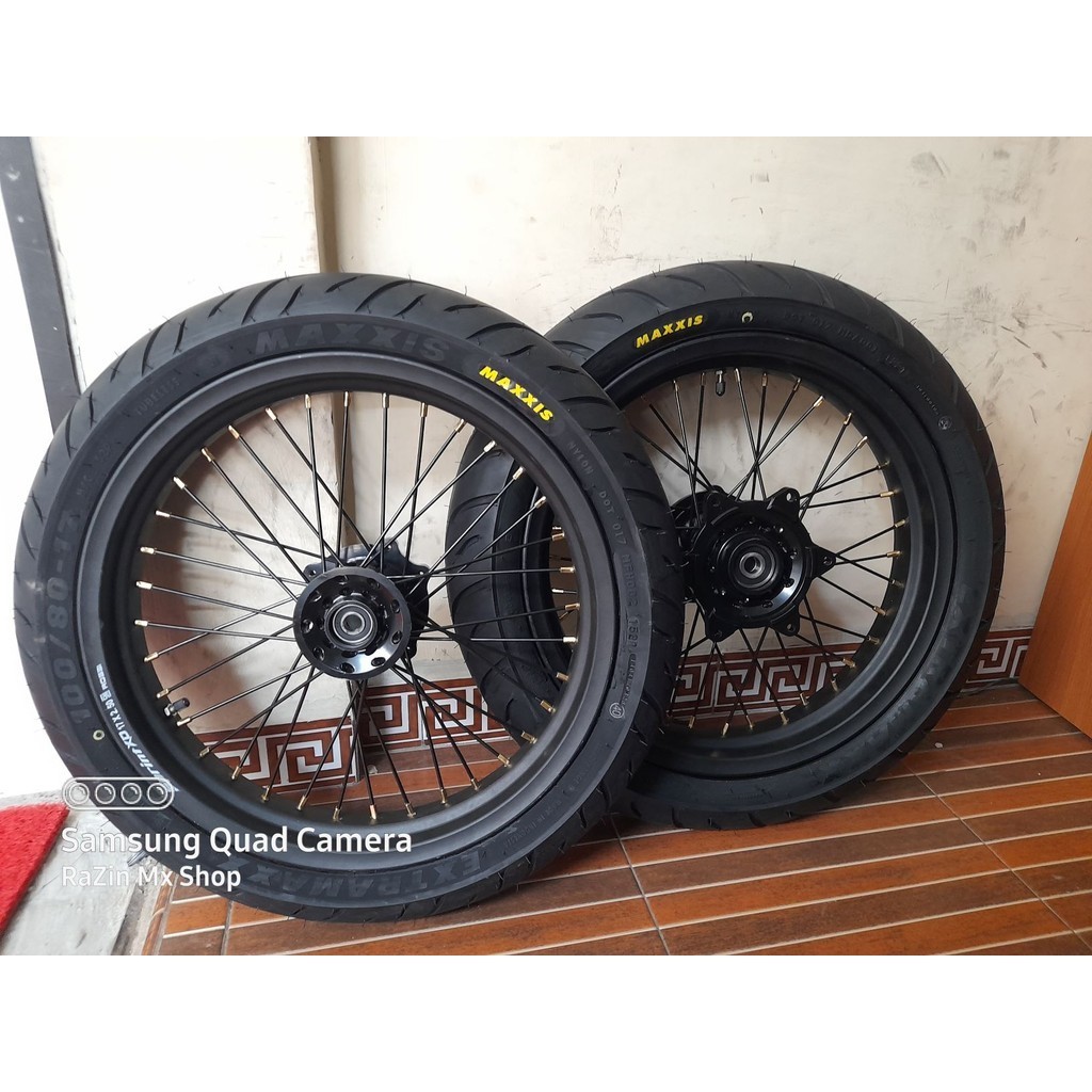 Jual Roda Set Ban Set Velg Set Model Supermoto SUMO Honda CRF 150 L ...