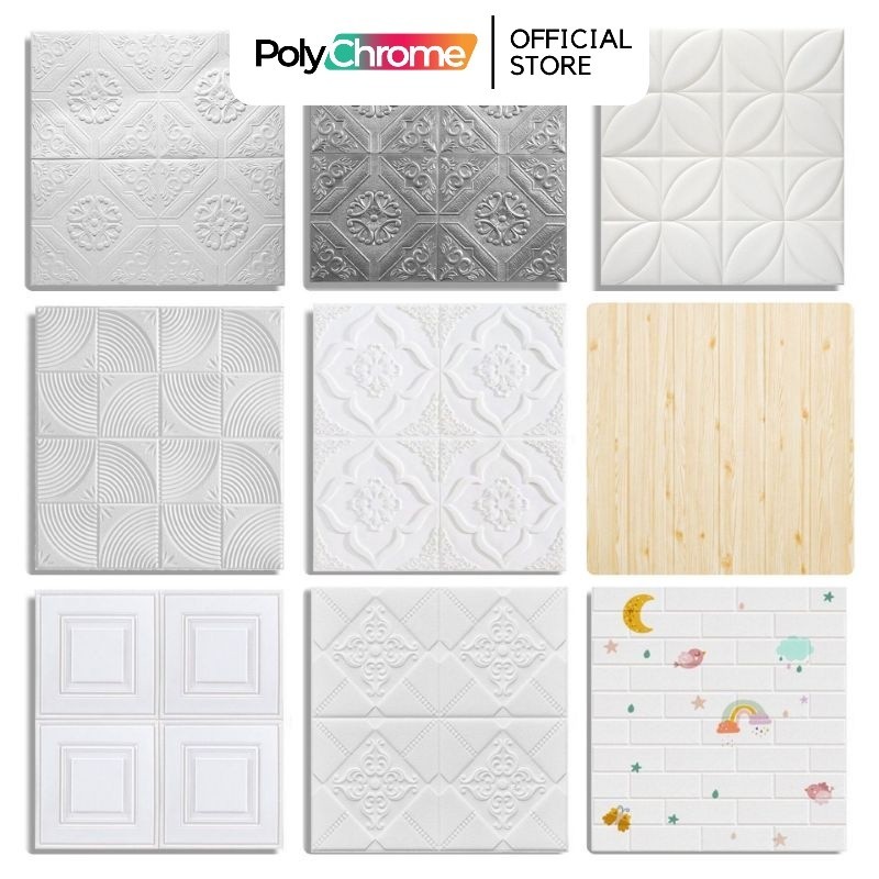 Jual 3D Foam Dinding Plafon Atap Wallpaper Anti Lembab Gabus Embossed 3 ...