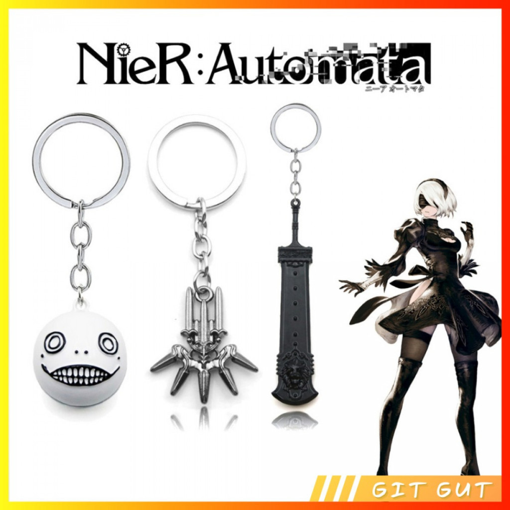 Jual Keychain Gantungan Kunci Nier Automata 2B Emil | Shopee Indonesia