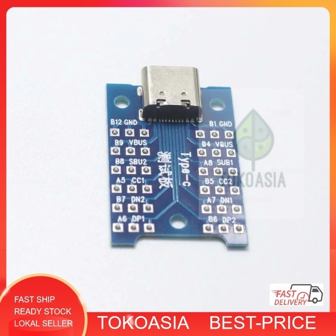 Jual USB C-Type USB 3.1 to DIP Break Out Module PCB Adapter Converter ...