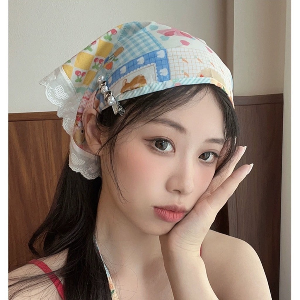 Jual Town Shell - Village Korean Lace Scarf / Bandana Head Band / Fake ...