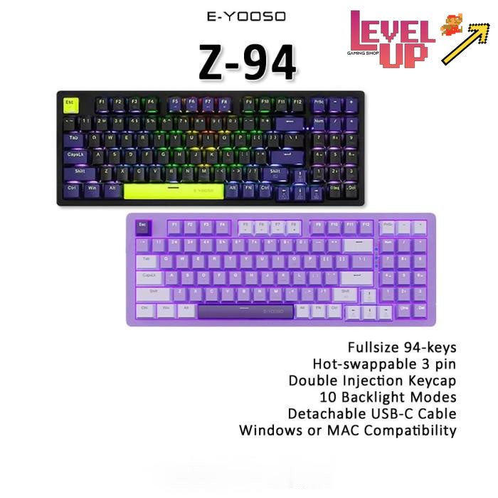 Jual E-YOOSO Z-94 / Z94 Monochrome Fullsize 98% Mechanical Gaming ...