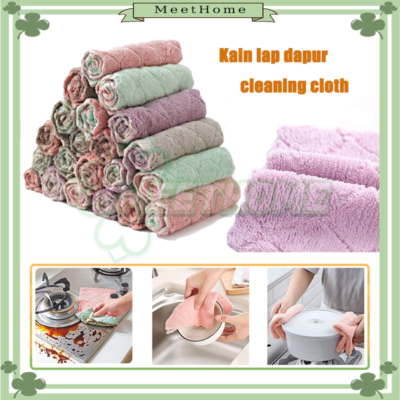 Jual Kain Lap Piring Anti Minyak Bahan Coral Fleece/Kain Lap Microfiber ...