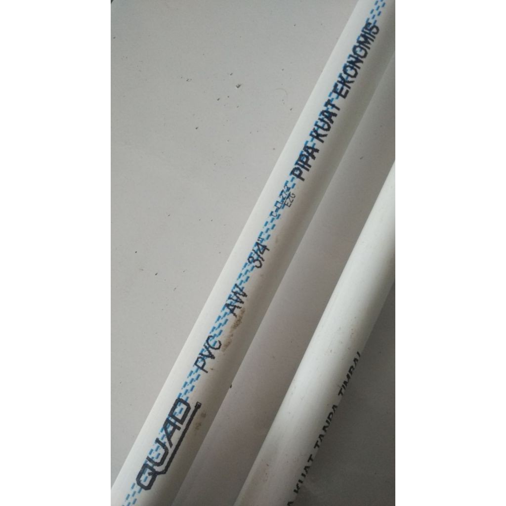Jual Pipa PVC QUAD 3/4" Inch AW per 1 Meter Pipa Paralon murah | Shopee ...