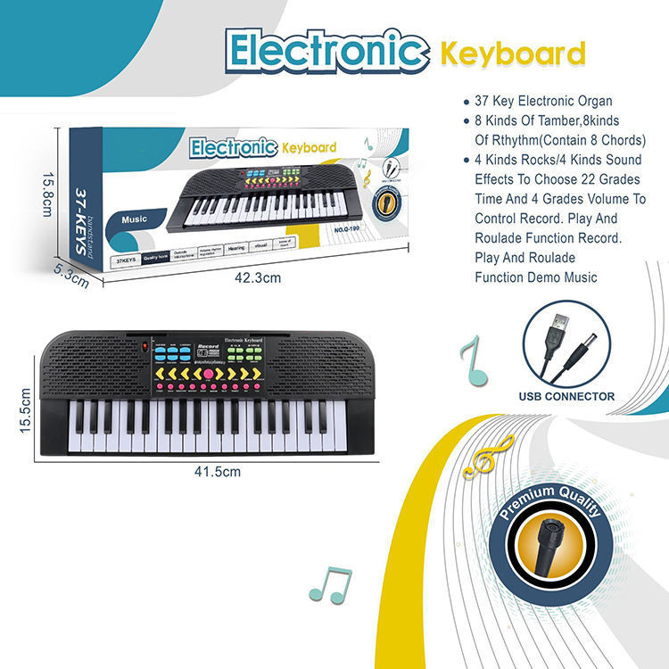 Jual Piano Elektrik Keyboard Organ Effect Sound Plus Microhone Mainan ...