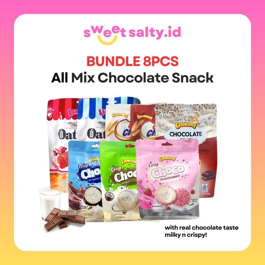 Jual [HALAL] Lianggui Bundle 8in1 All Mix Chocolate Snack | Wafer Oat ...