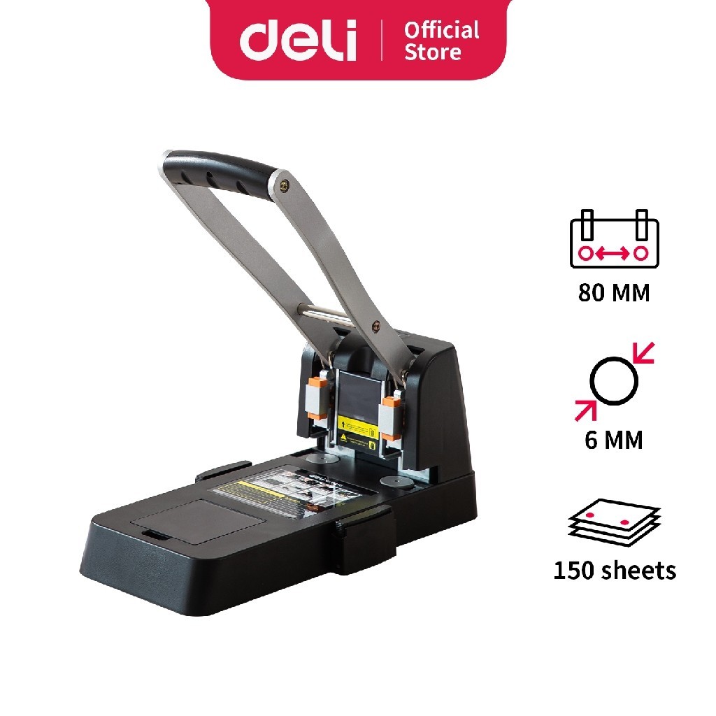 Jual Deli Pembolong kertas heavy duty 1 punch 150sheets tekanan lebih ...