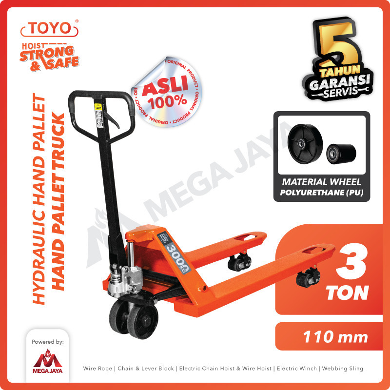 Jual promo terbaru TOYO Hydraulic Hand Pallet Truck Trolley 3 Ton ...