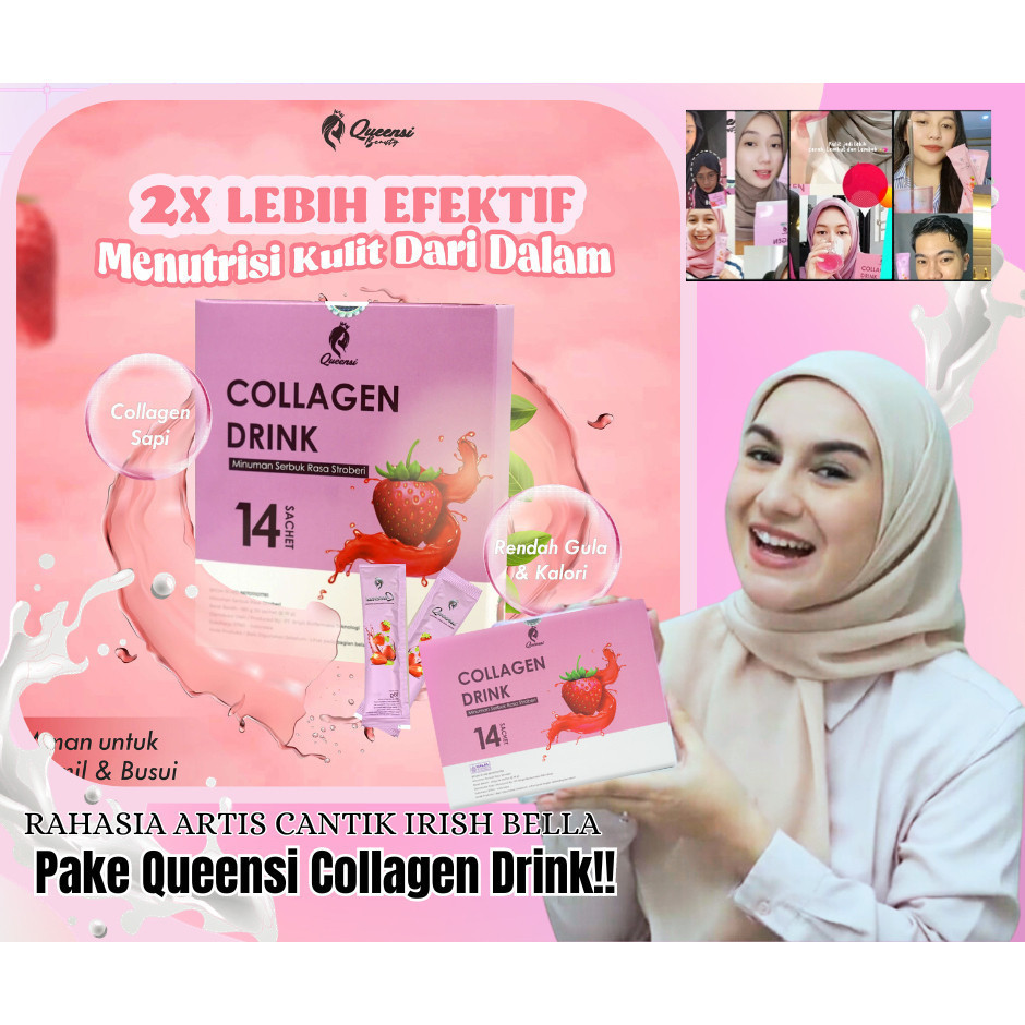 Jual Queensi Colagen Drink isi 14 Pcs Pencerah Kulit / Quensi Collagen Drink Original BPOM Isi ...