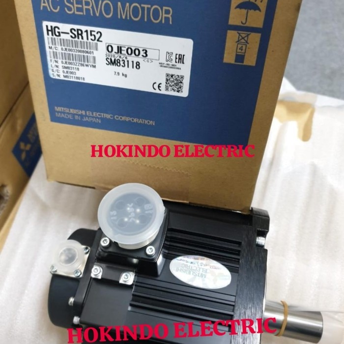 Jual AC SERVO MOTOR MITSUBISHI HG-SR152 1.5KW 2000RPM 1500WATT ORIGINAL ...