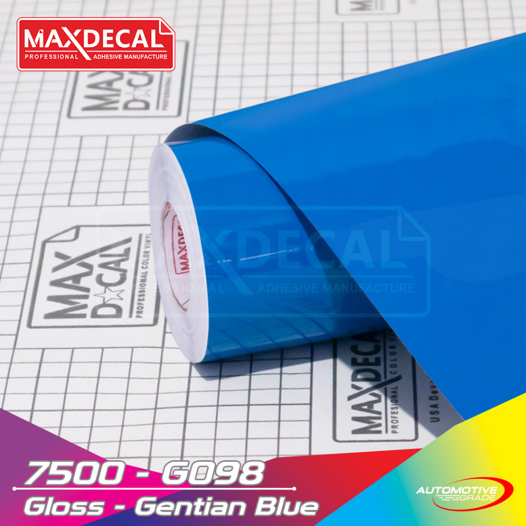 Jual Sticker Stiker Skotlet Maxdecal Max Decal Glossy Gentian Blue Biru Glossy 7500 G098 ...
