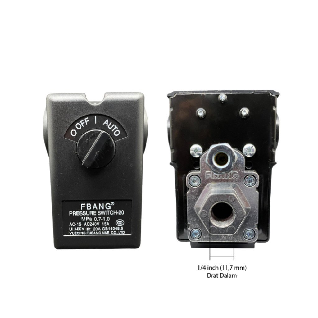Jual Pressure Switch Otomatis Kompresor Angin 0,7-1,0 Mpa Drat Dalam 1/ ...