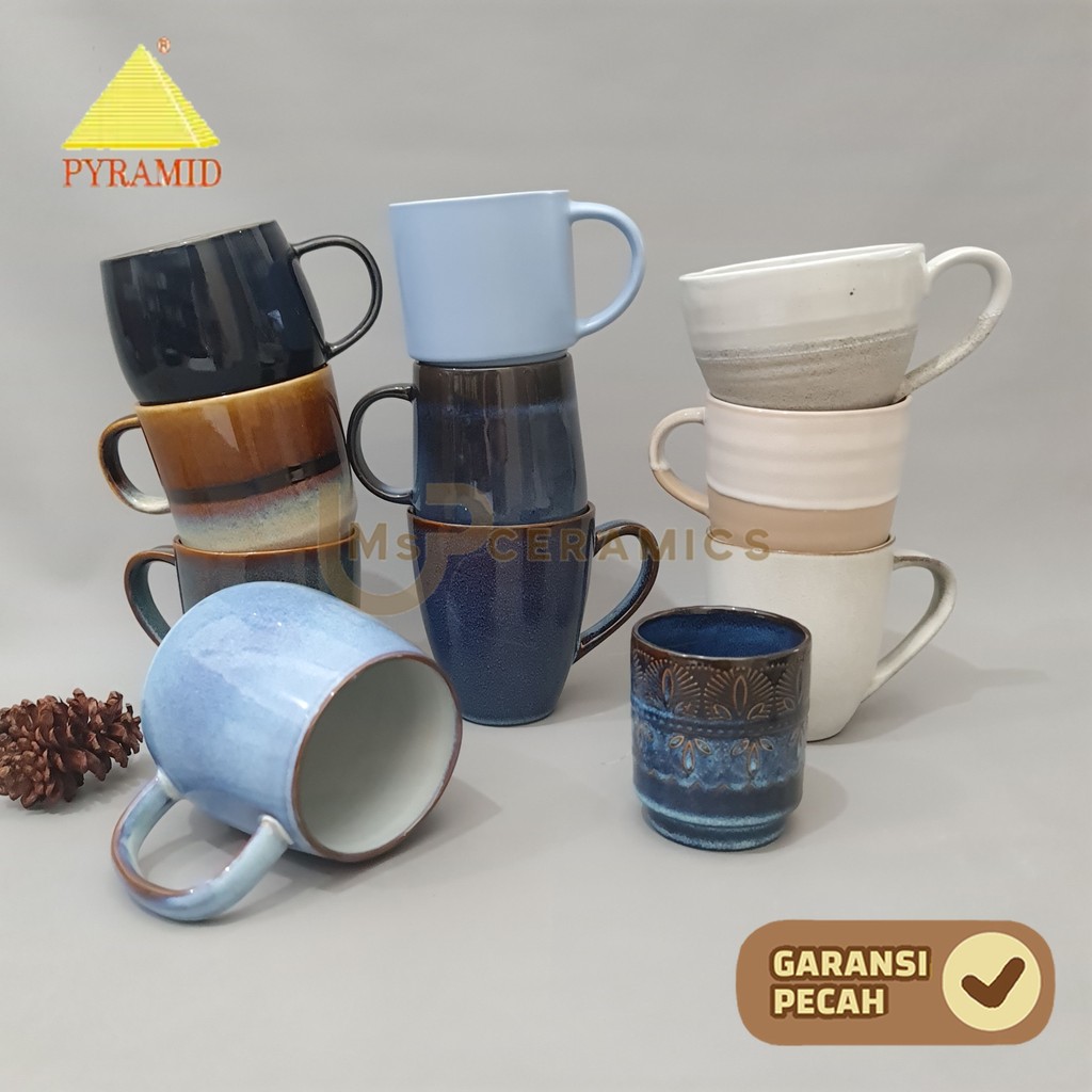 Jual PYRAMID Cangkir Keramik PORCELAIN Series Cangkir Cantik Aesthetic ...