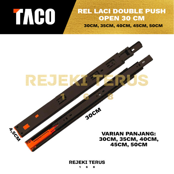 Jual Rel Laci Taco Double Push Open 30cm / Pencet Double Track | Shopee ...
