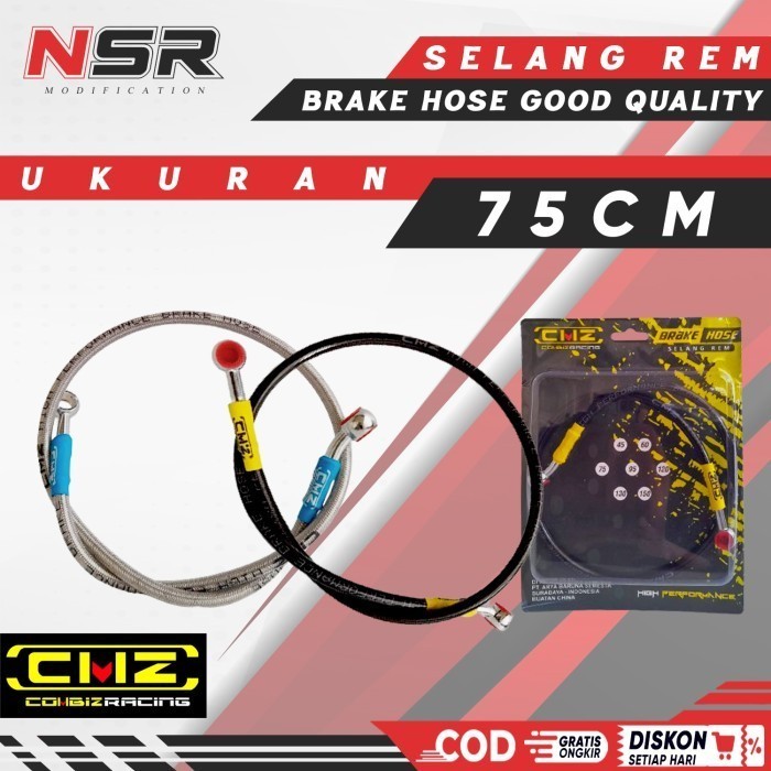Jual SELANG REM DEPAN BRAKE HOSE UK 75CM CMZ RACING BERKUALITAS | Shopee Indonesia