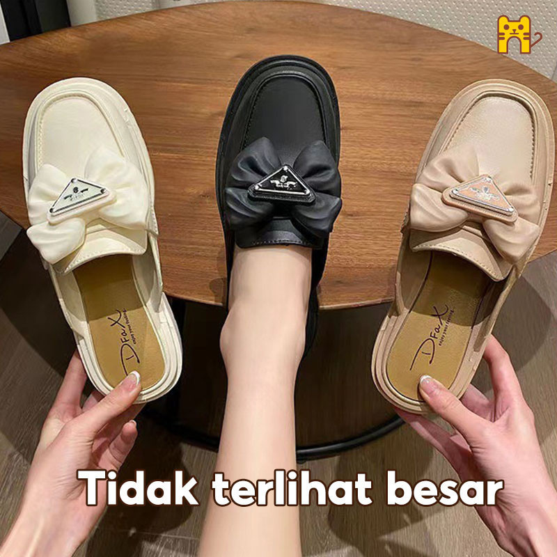 Jual 【ALL Like】 sepatu slop / pantofel cewek / sepatu pantofel pita ...