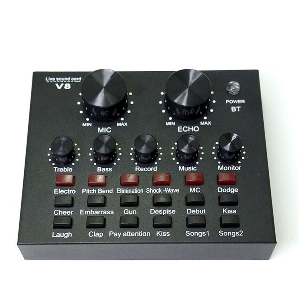 Jual Sound card V8 Mixer Bluetooth SoundCard V8 Audio Soundcard BARU ...