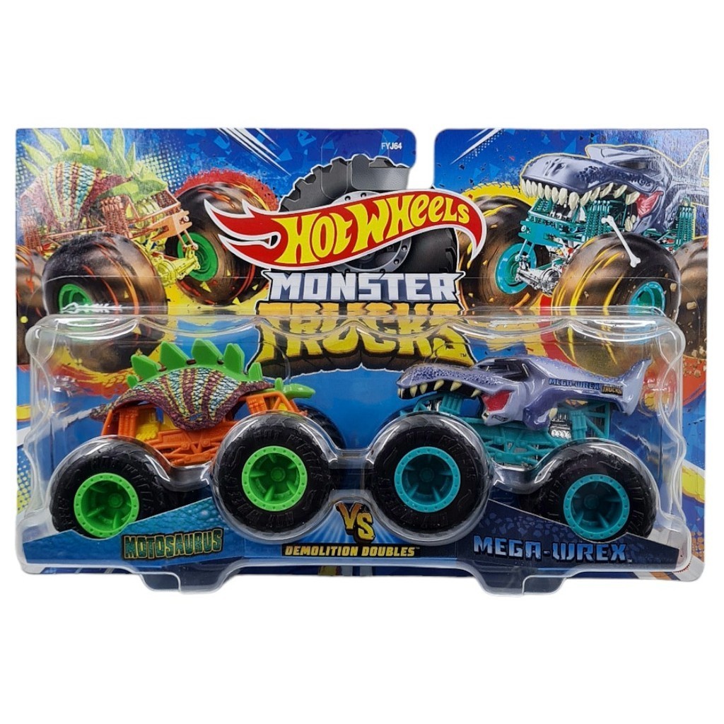 Jual Hot Wheels Monster Trucks 1/64 Motosaurus vs Mega Wrex - FJY64-938J | Shopee Indonesia