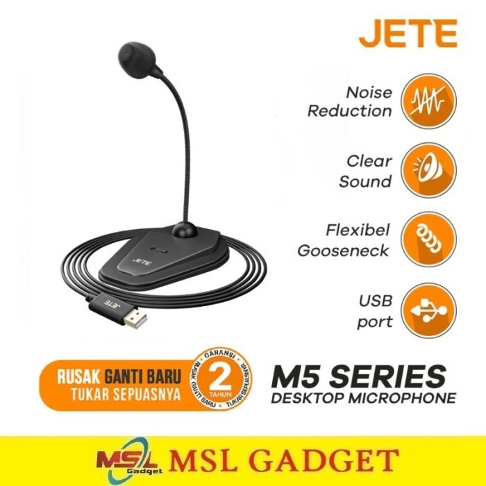 Jual JETE M5 Desktop Microphone USB Mic PC Komputer Omnidirectional ...