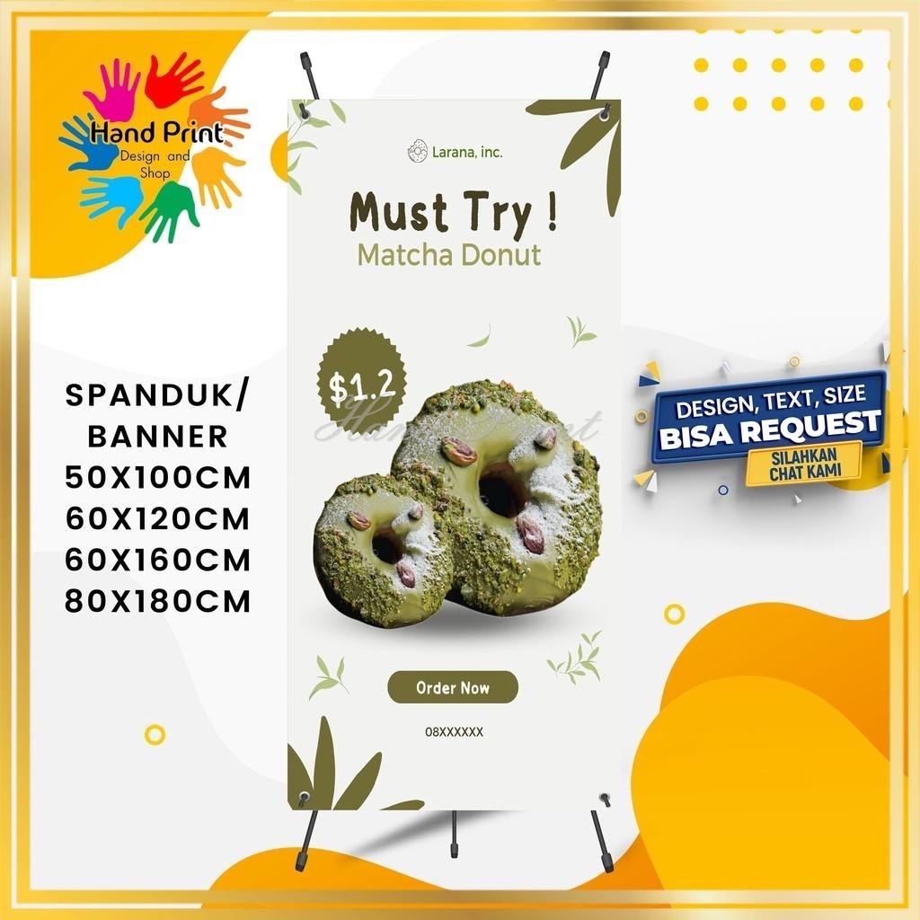 Jual SPANDUK / BANNER Jualan Donat Sweet Donuts Makanan I Spanduk ...