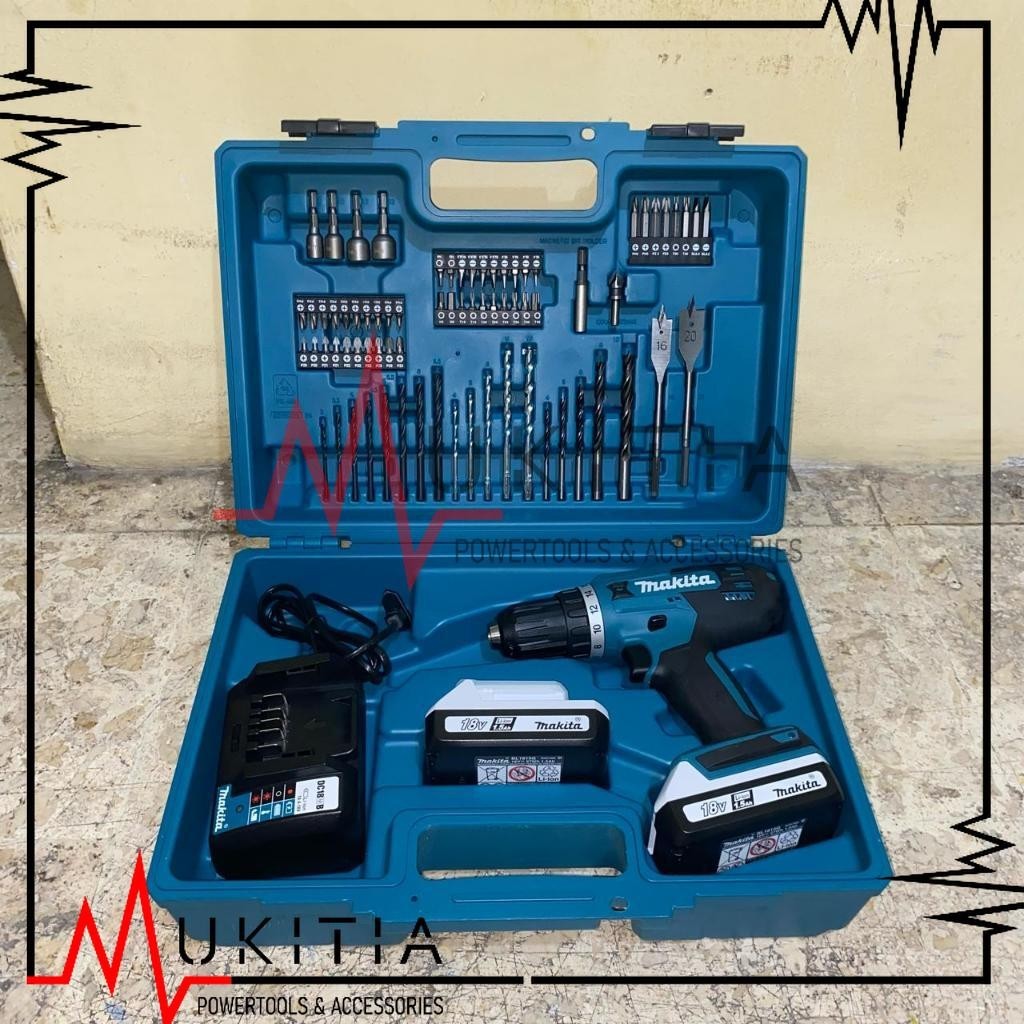 Jual Makita DF 488 Koper Set Mata Bor 18 Volt Mesin Bor Tangan Beton ...