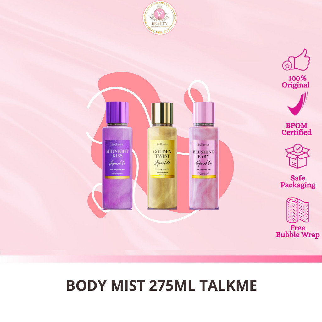 Jual YF BEAUTY BODY MIST 275ML TALKME SPARKLING BPOM TAHAN LAMA BODY ...