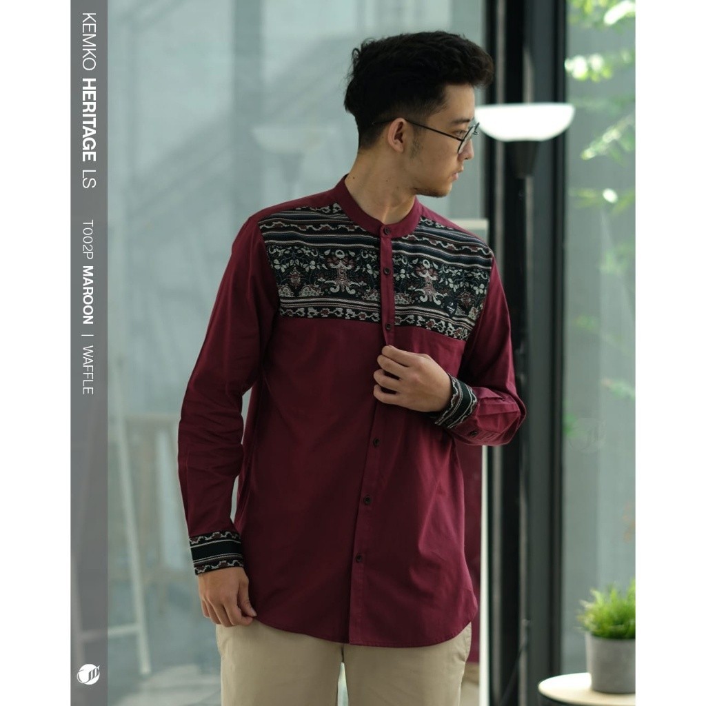 Jual SAMASE Heritage Kemko T002P Kemeja Koko Batik Lengan Panjang ...