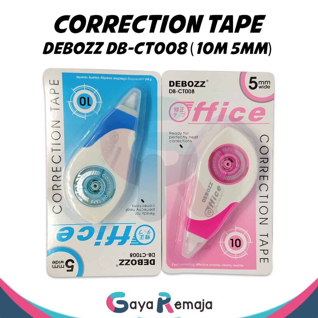 Jual Tipe X Roll / Debozz DB-CT008, DB-CT007, DB-CT013, DB-1007 Correction Tape 10m x 5mm ...