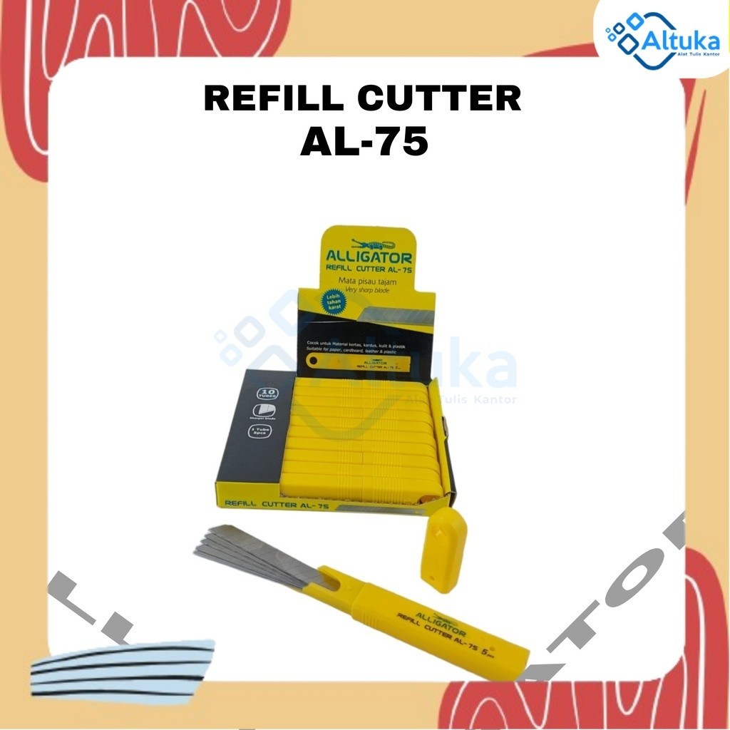 Jual Refill Cutter / Isi Cutter / Cutter Blade Alligator AL-7S (5pcs ...
