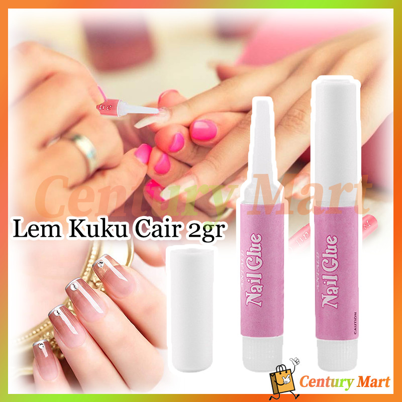 Jual Lem Kuku Cair 2gr /nails glue nail art glue adhesive /Lem Kuku Palsu 2 Gram /Nail Glue ...