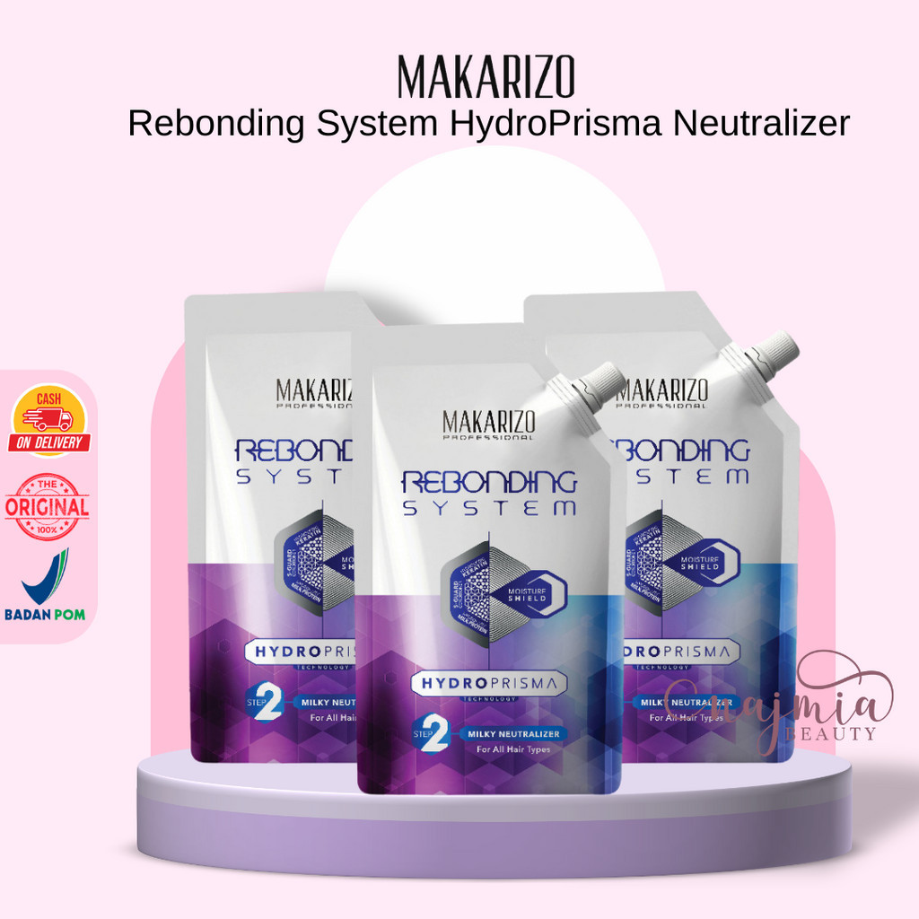 Jual NAJMIA Makarizo Professional Rebonding System HydroPrisma Neutralizer Milky Pouch 500 mL ...