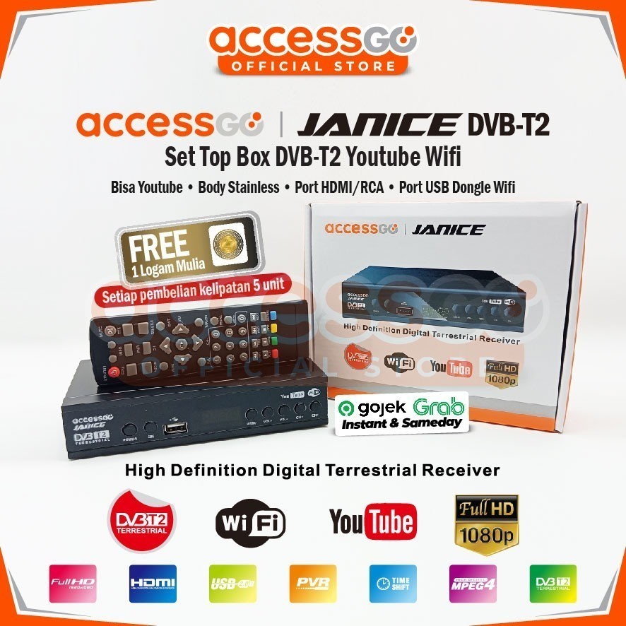 Jual Reseller Zone STB Set Top Box DVB-T2 Wifi AccessGo | Shopee Indonesia
