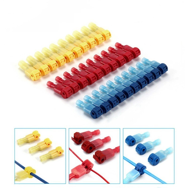 Jual 50PCS Konektor Terminal Kabel Listrik Insulated 22-10 AWG T-Taps ...