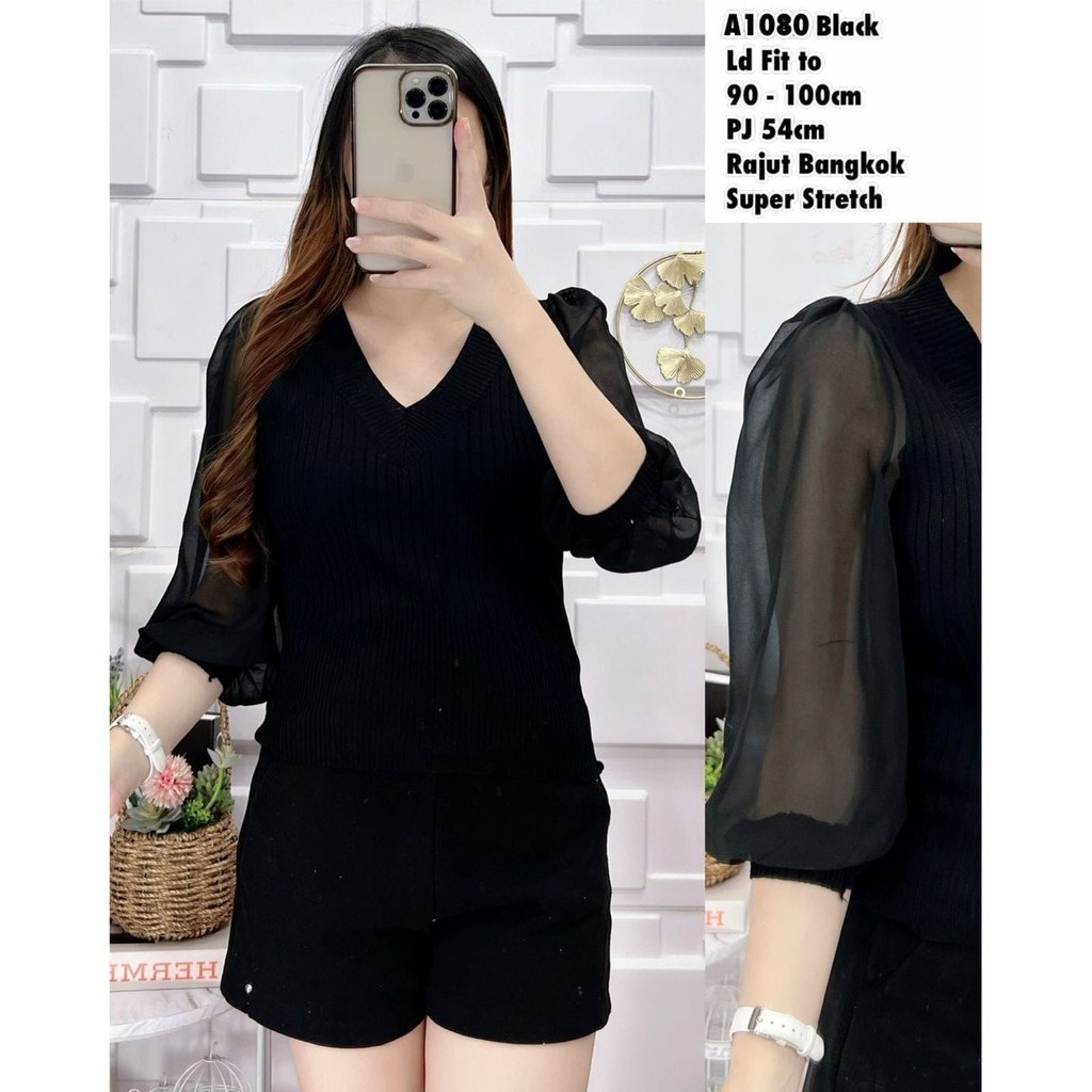 Jual A1080 BLOUSE RAJUT WANITA ( WAJIB TANYA STOK ) | Shopee Indonesia