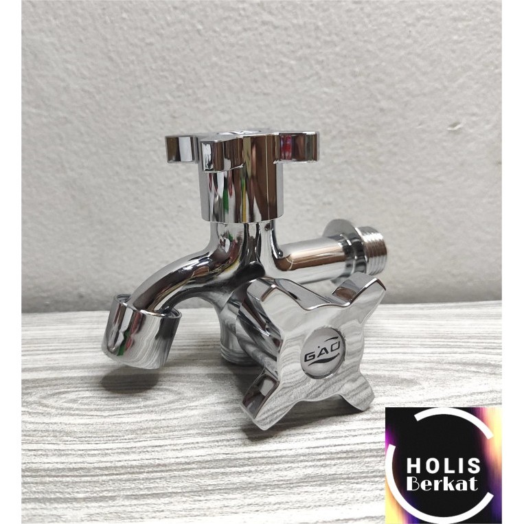 Jual Keran Air Shower / Kran WC Baling Cabang Putar Double 2 Lubang ST ...