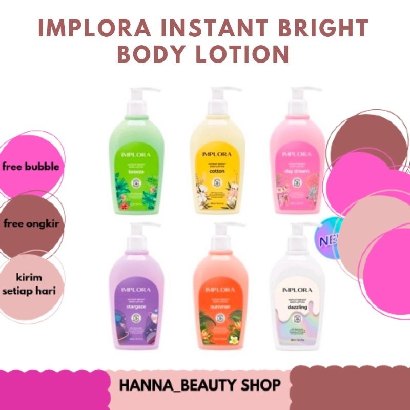 Jual ORIGINAL 100% IMPLORA INSTANT BRIGHT BODY LOTION 300ML | Shopee ...