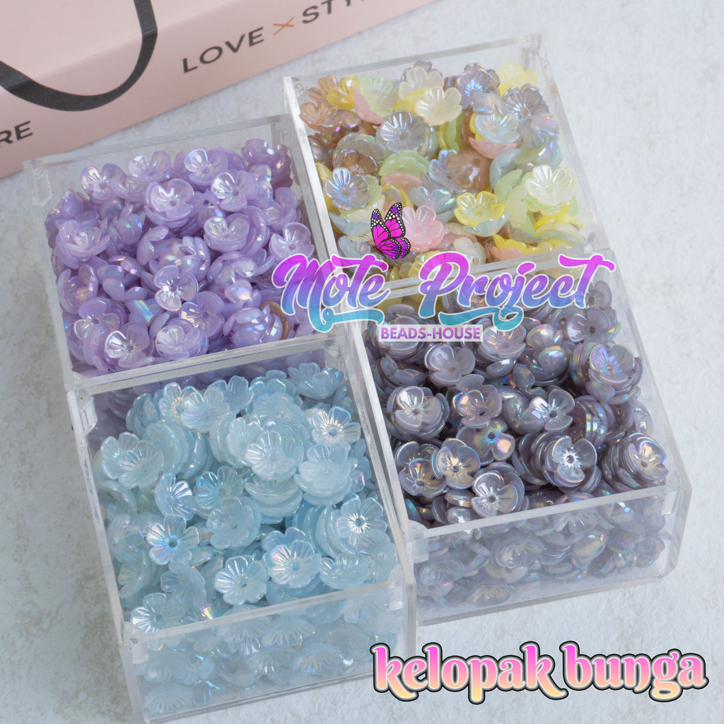 Jual Manik Mote Kelopak Bunga Opaque Glossy AB Kerajinan Manik DIY ...