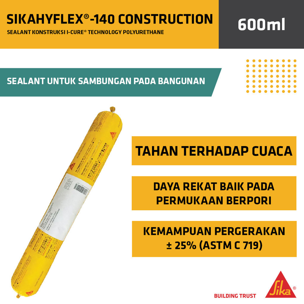 Jual Sika Sikaflex 140 construction sealant hyflex concrete grey 600ml | Shopee Indonesia