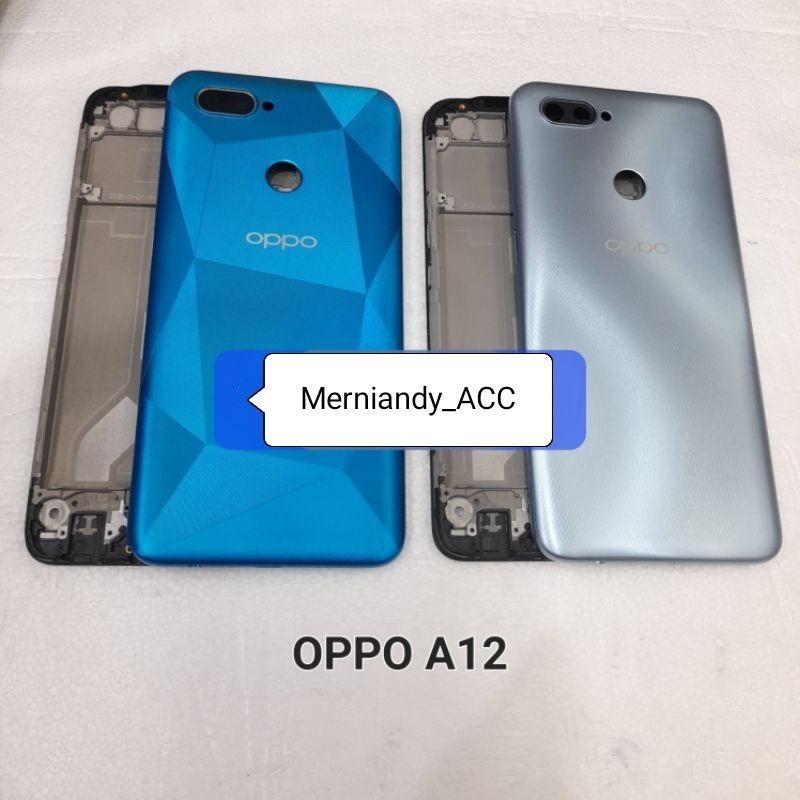Jual Cessing Hausing Fullset Frame Lcd Oppo A12 Backdoor Backcover ...