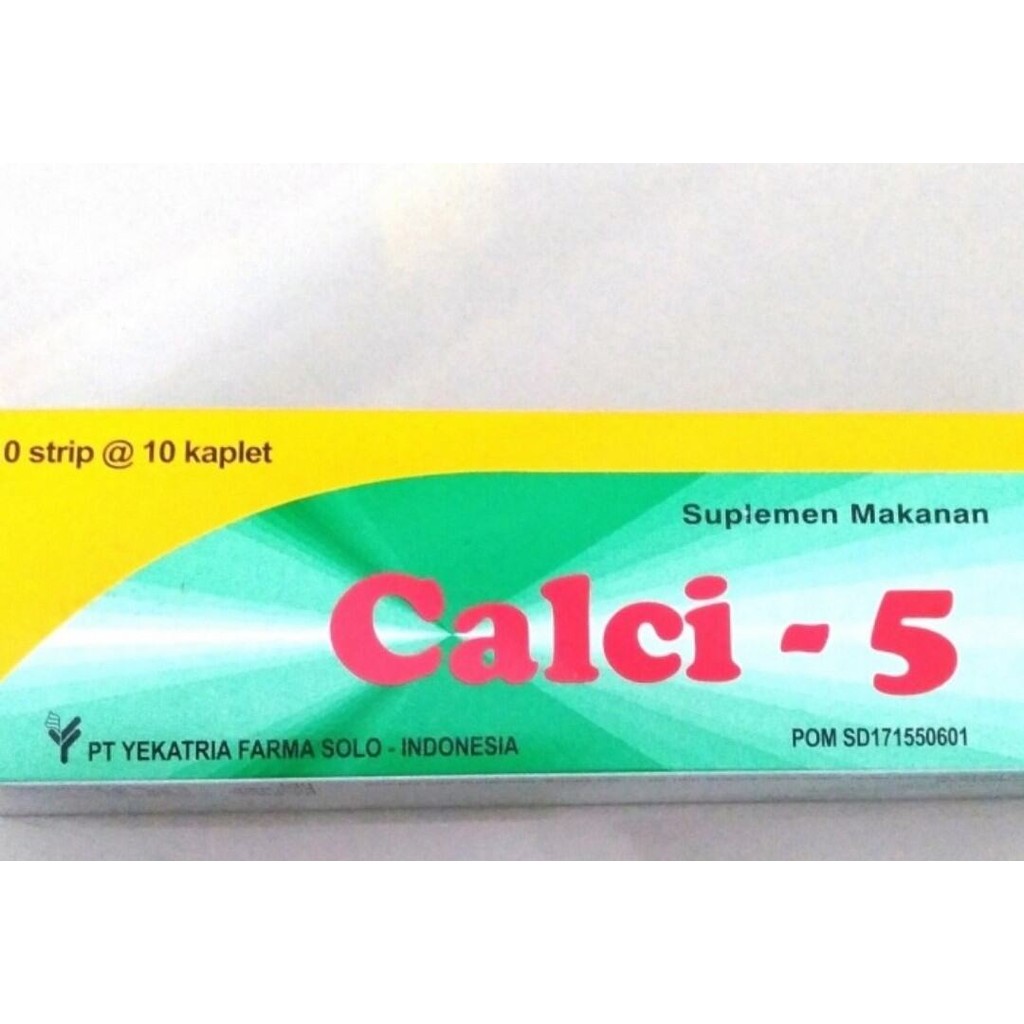 Jual Calci 5 Suplemen kalsium calsium tulang 500mg 1 strip isi 10 ...