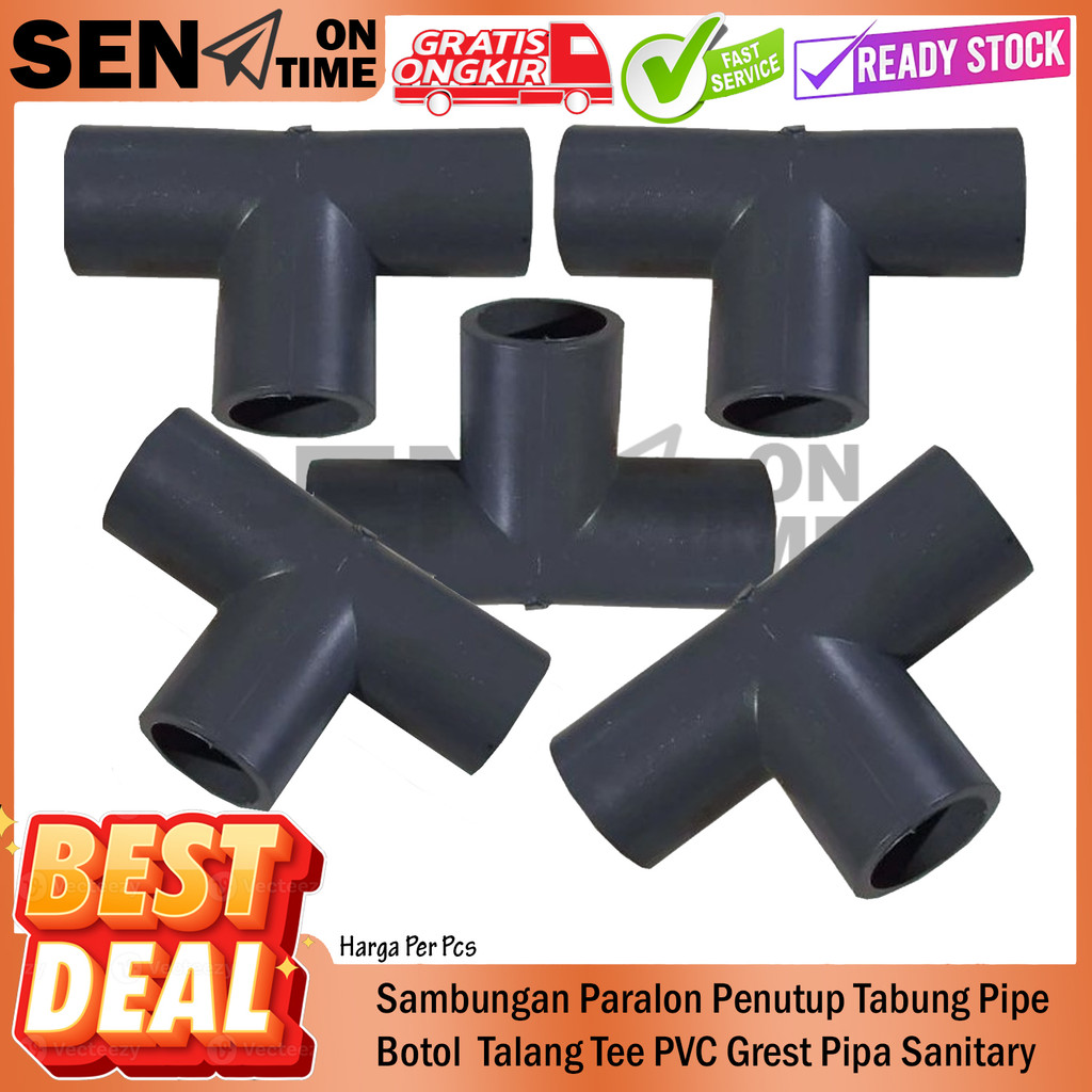 Jual Grest Tee Pvc Sambung Peralon 1/2" 3/4" 1" 1½” 1¼” 2" 2½” Inchi ...