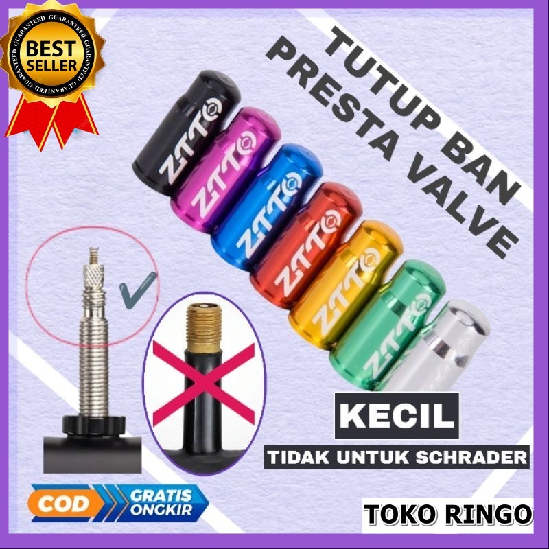 Jual ZTTO PRESTA FV tutup pentil valve kecil sepeda fixie lipat dll ban cop mtb road bike balap ...