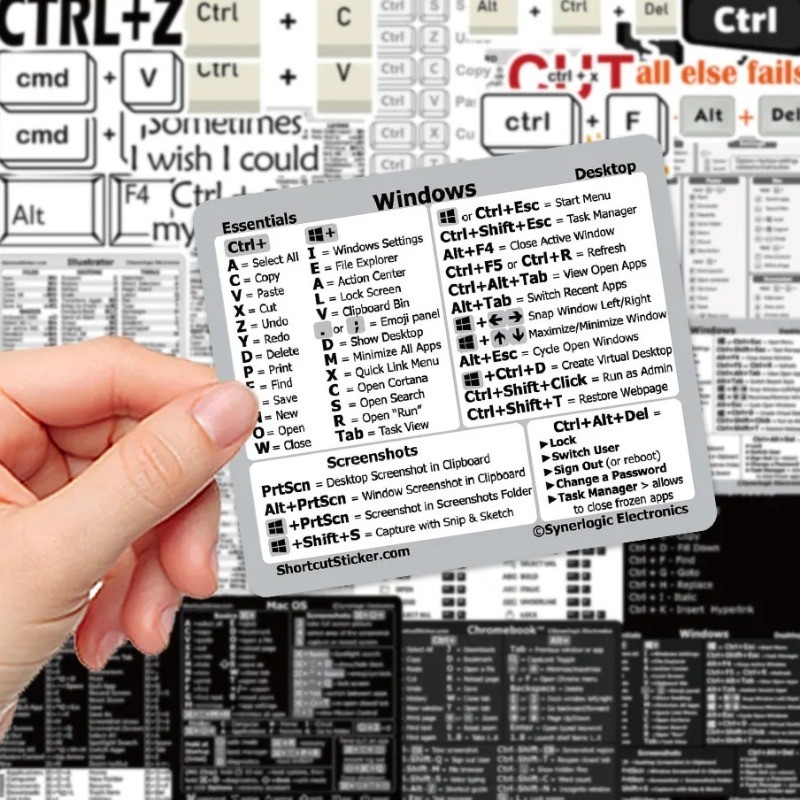 Jual Transparent Laptop Keyboard Shortcuts Stickers Vinyl Sticker for ...