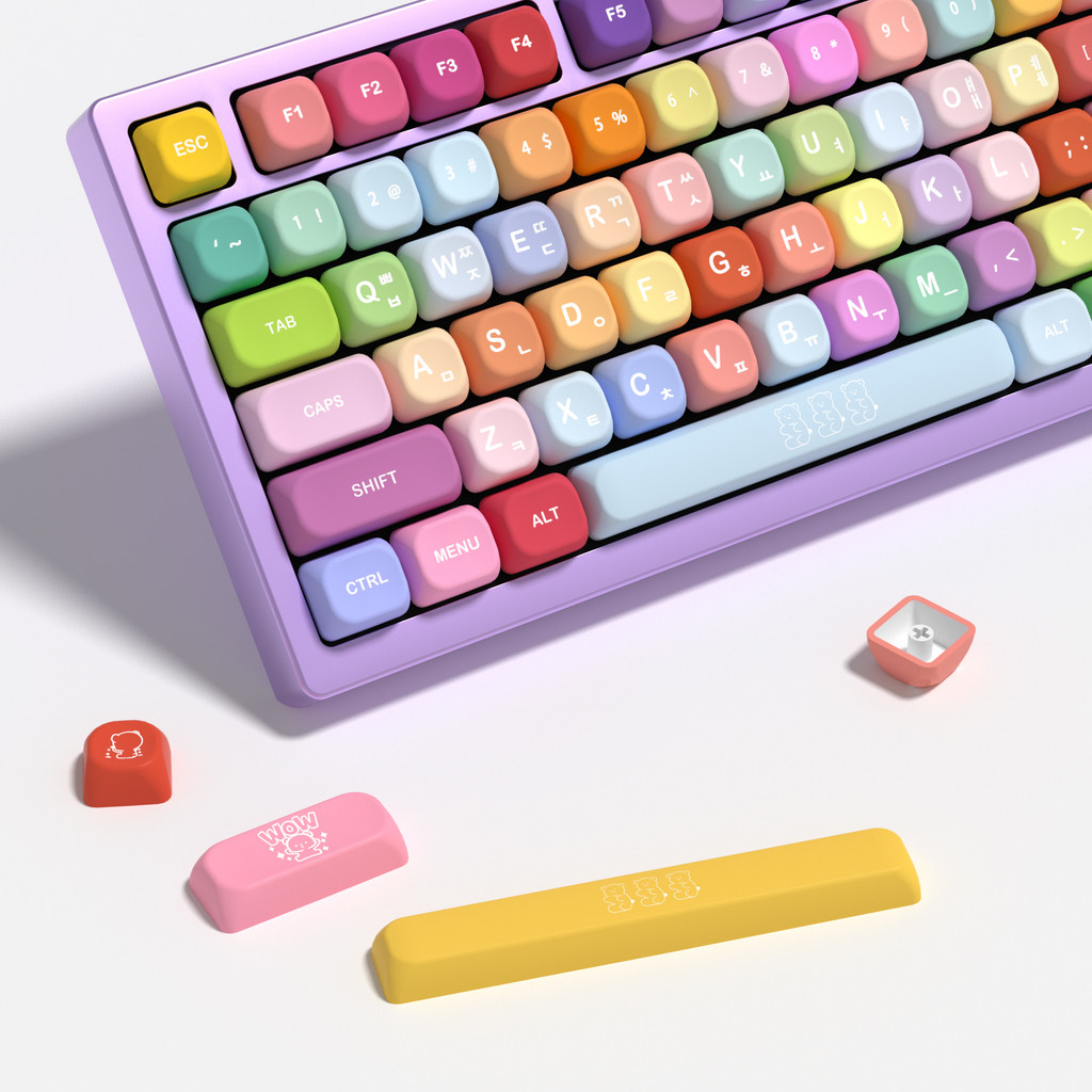 Jual KBDiy KOA Profile Gummy Bears Keycap PBT Custom Korean Keycaps for ...