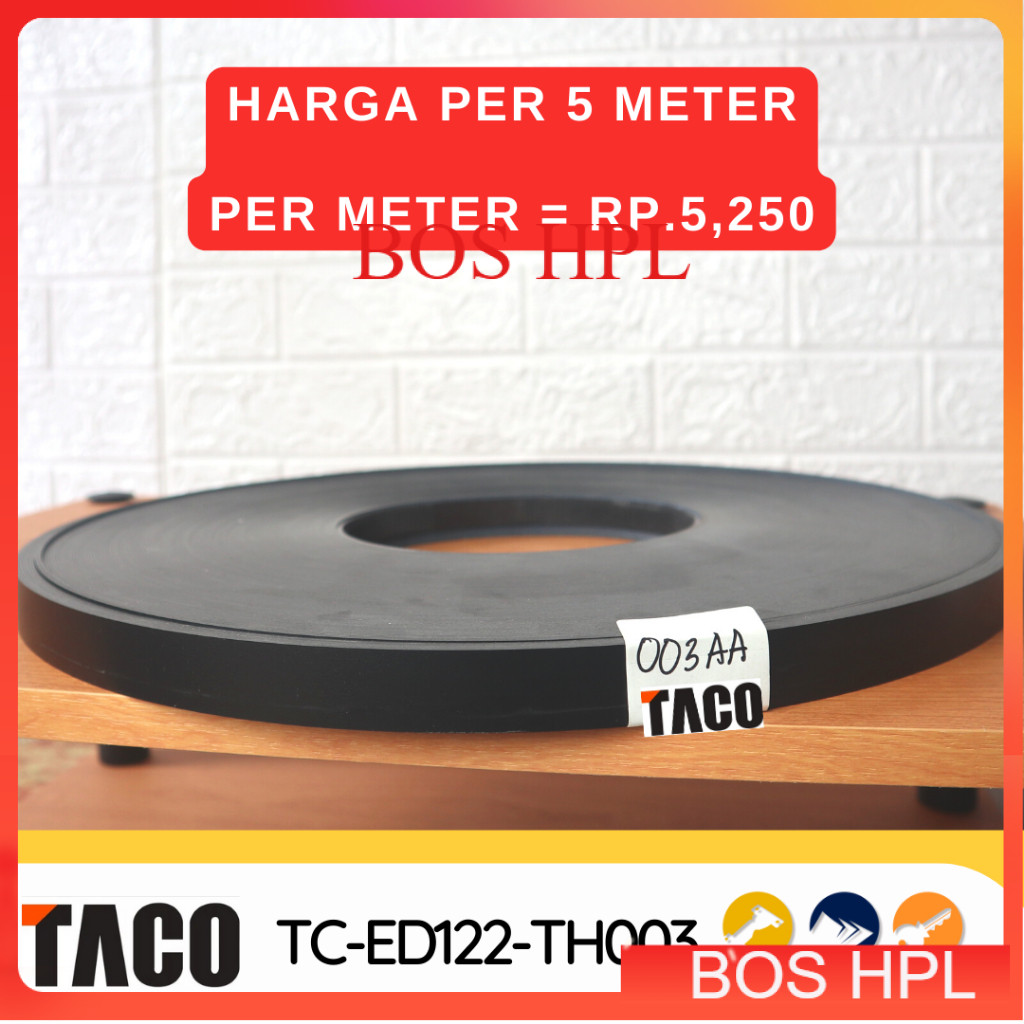Jual Per 5 Meter EDGING HPL TACO TH 003 AA 22 mm x 1 Hitam Doff Bukan ...