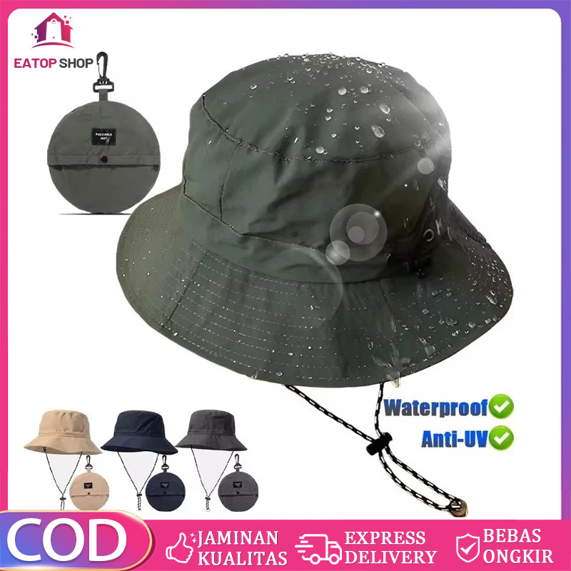 Jual Topi Bucket Pantai Lipat Traveling Piknik Korea Import Matahari ...